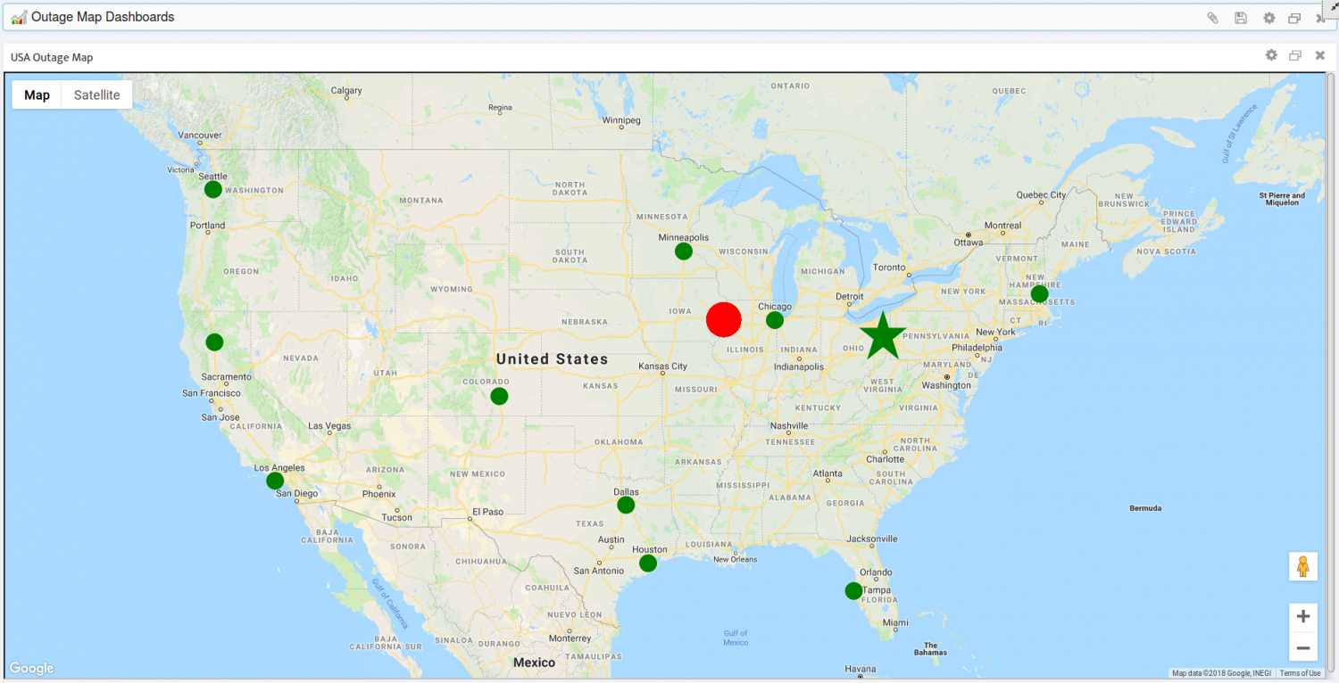 Creating Network Outage Dashboards in Nectus with GoogleMaps - Network ...