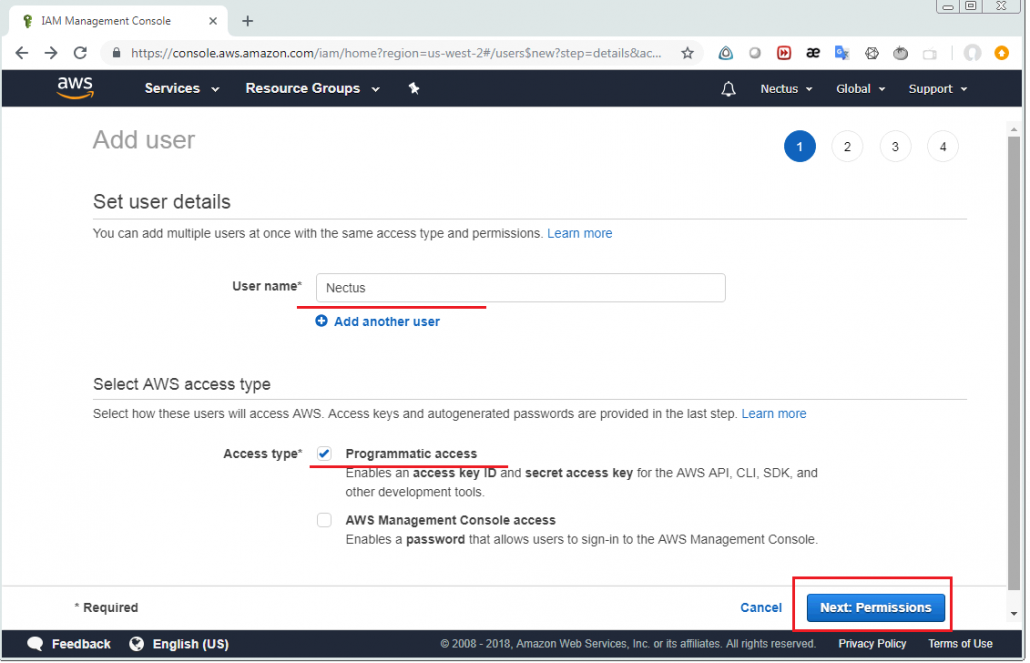 Setting Up Aws Permissions To Perform Monitoring And Backup With Nectus