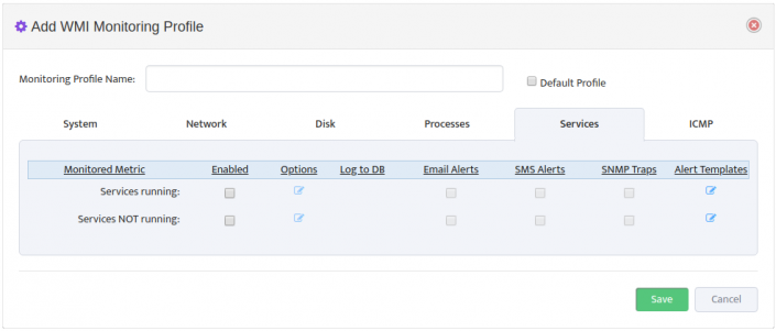 Monitoring of Windows Services with WMI in Nectus - Network Monitoring Tools