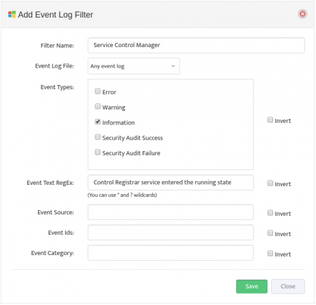 Monitoring Windows Event Log with WMI in Nectus - Network Monitoring Tools