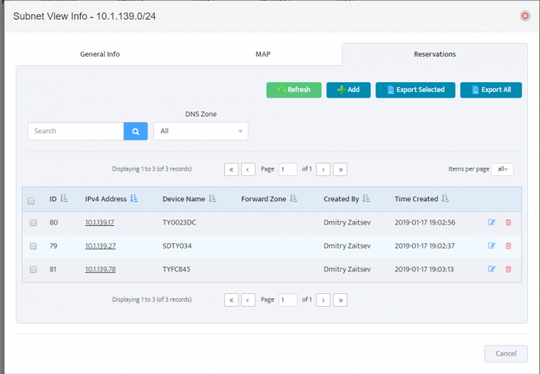 Making IP Reservations in Nectus IPAM - Network Monitoring Tools
