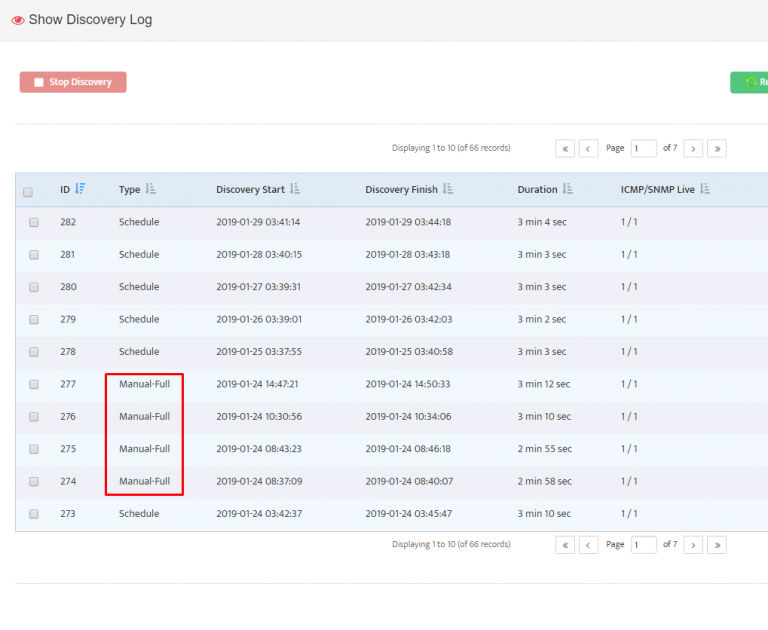 Manual Network Discovery Operation - Network Monitoring Tools