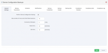 Configuring Network Device Configuration Backup in Nectus 1.2.51 ...