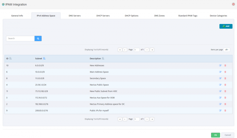 Initial IPv4 IPAM Configuration - Network Monitoring Tools