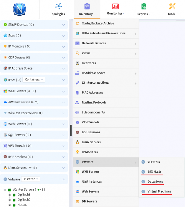 Configuring VMware monitoring - Network Monitoring Tools