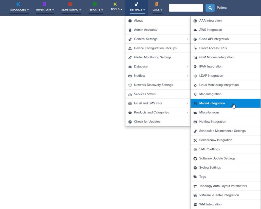 How To Enable Meraki Api Integration In Nectus Network Monitoring Tools