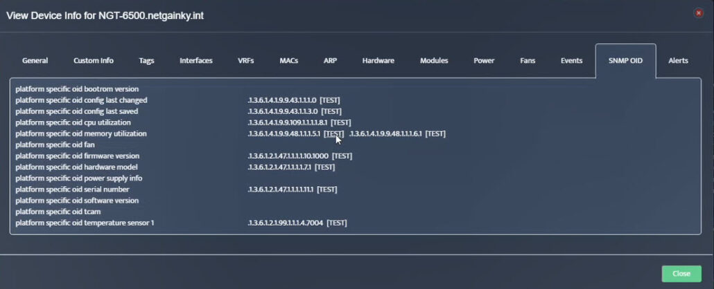 Configuring SNMP OID for Memory utilization Monitoring - Network ...
