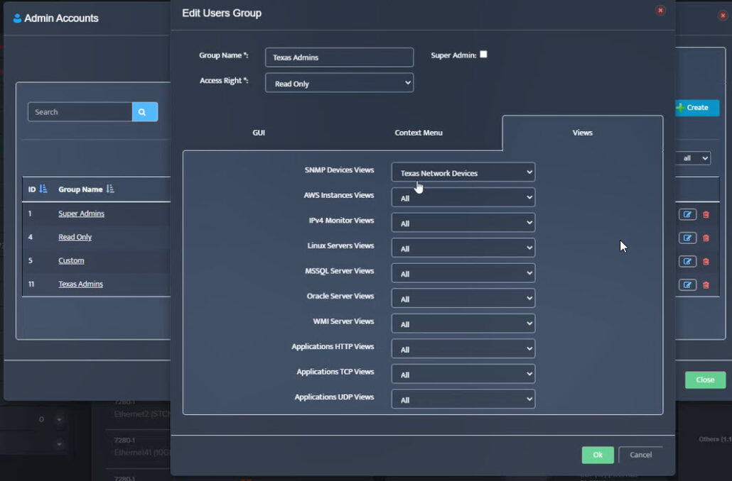 How to Control Access Rights to Network Devices in Nectus - Network Monitoring Tools