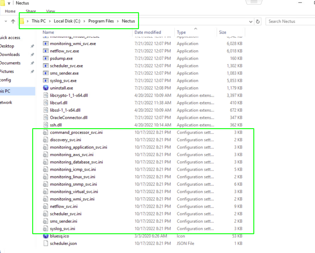 How To Control Logging In Nectus Via Ini Files Network Monitoring Tools