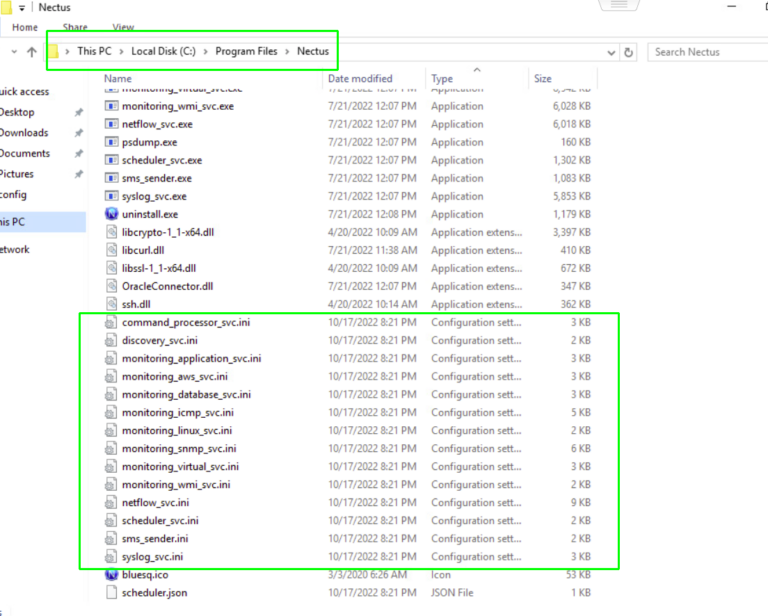 How to Control Logging in Nectus via .ini Files - Network Monitoring Tools