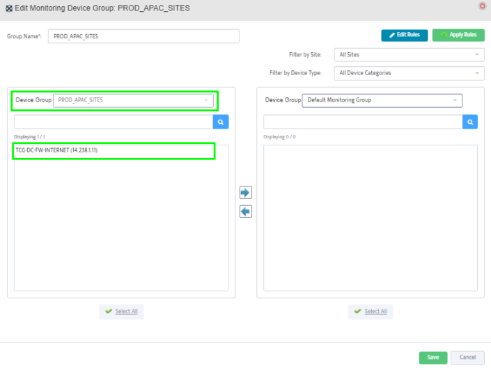 Creating New Device Monitoring Groups And Profiles Network Monitoring Tools