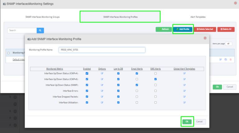 Creating New Interface Monitoring Groups and Profiles - Network ...