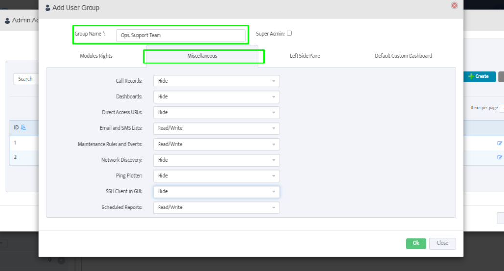 Restricting Users From Using Specific Nectus Gui Features Network Monitoring Tools